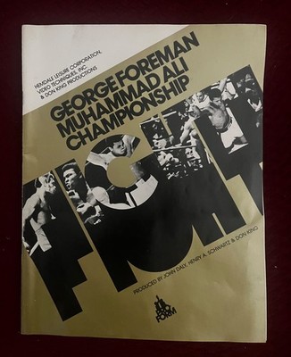 VINTAGE GEORGE FOREMAN VS. MUHAMMAD ALI CHAMPIONSHIP FIGHT BOXING ...