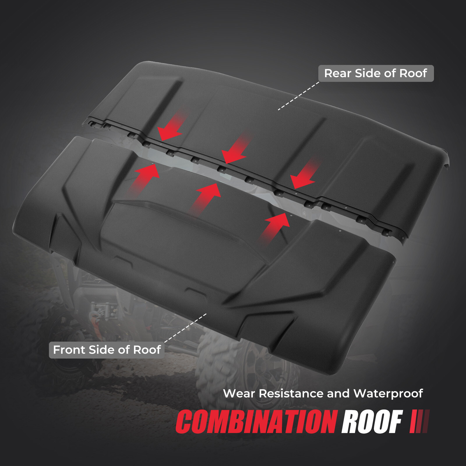 Hard Roof Top Sport Cover For 2016-2025 Can-Am Defender HD8/HD9/HD10 ...