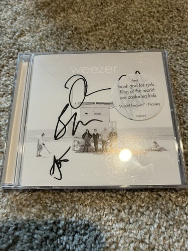 Weezer + Signed + autographed White Album CD Booklet | eBay