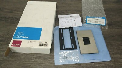 LUTRON NT-R3-NFB-AU NOVA-T Wall Cover Plate, 1 Gang Stainless steel ...