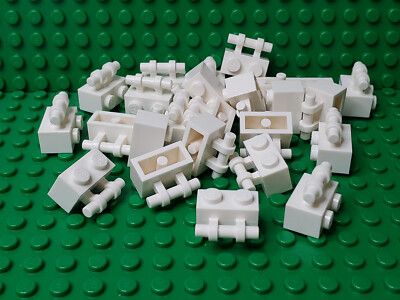 ** 25 CT LOT ** Lego NEW white 1 x 2 bricks with bar handle on side | eBay
