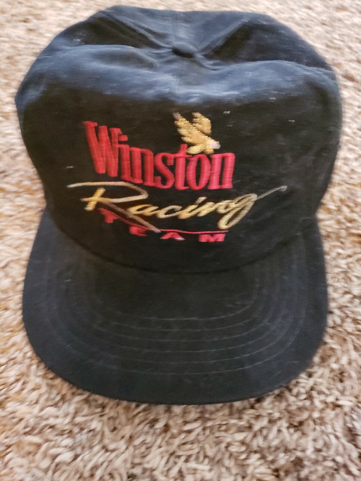 Winston Racing Team Vintage Hat Cap Nascar Black Velvet Snapback | eBay