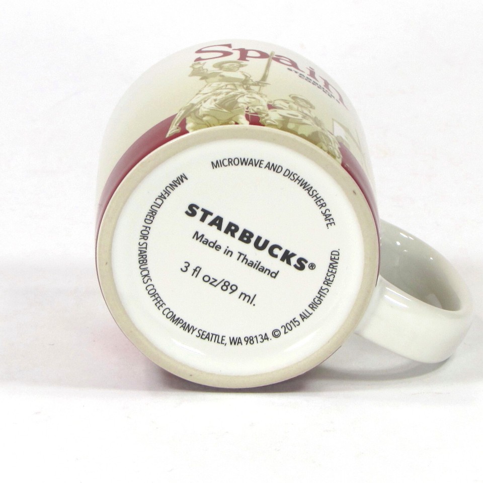 Starbucks Coffee SPAIN 3oz Mini Mug Cup 2015 Collector Series España Red Gold | eBay