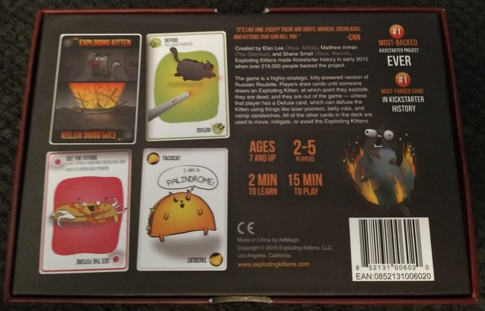 EXPLODING KITTENS Card Game - COMPLETE - All Cards + Rules - FAST SAFE ...