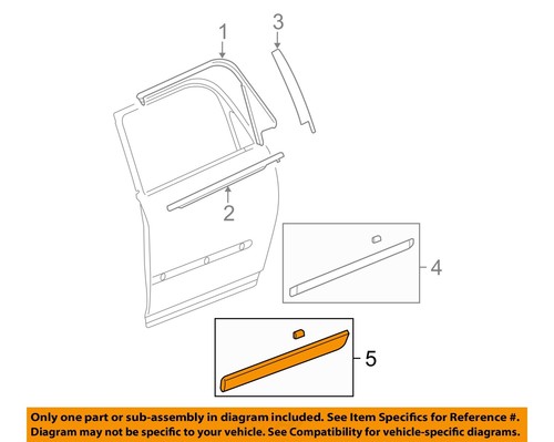 GM OEM Rear Door Body Side-Lower Molding Trim Right 22763888 | eBay
