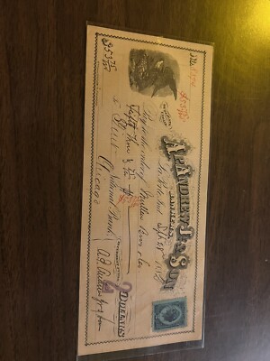 AP Andrew JR & Son Bankers Check, Vintage Check, Chicago, Dated 1882 | eBay