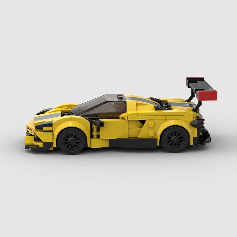 Custom MOC Lego Chevy Corvette C8 C8R Yellow 311 Piece Building Brick ...