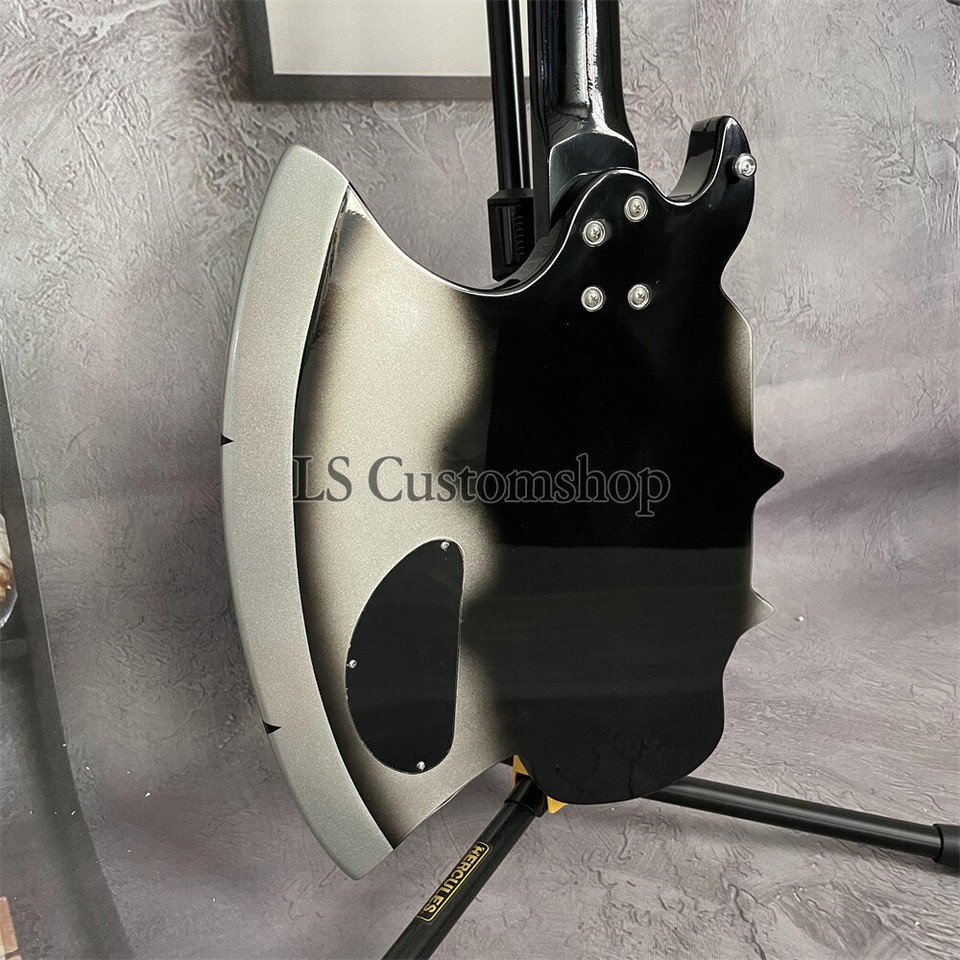 Gene Simmons Signature Axe Bass Electric Bass Guitar 4 String Silver ...