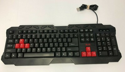 AZZA Wired Gaming Keyboard 9 Internet/Media Hot Keys | eBay