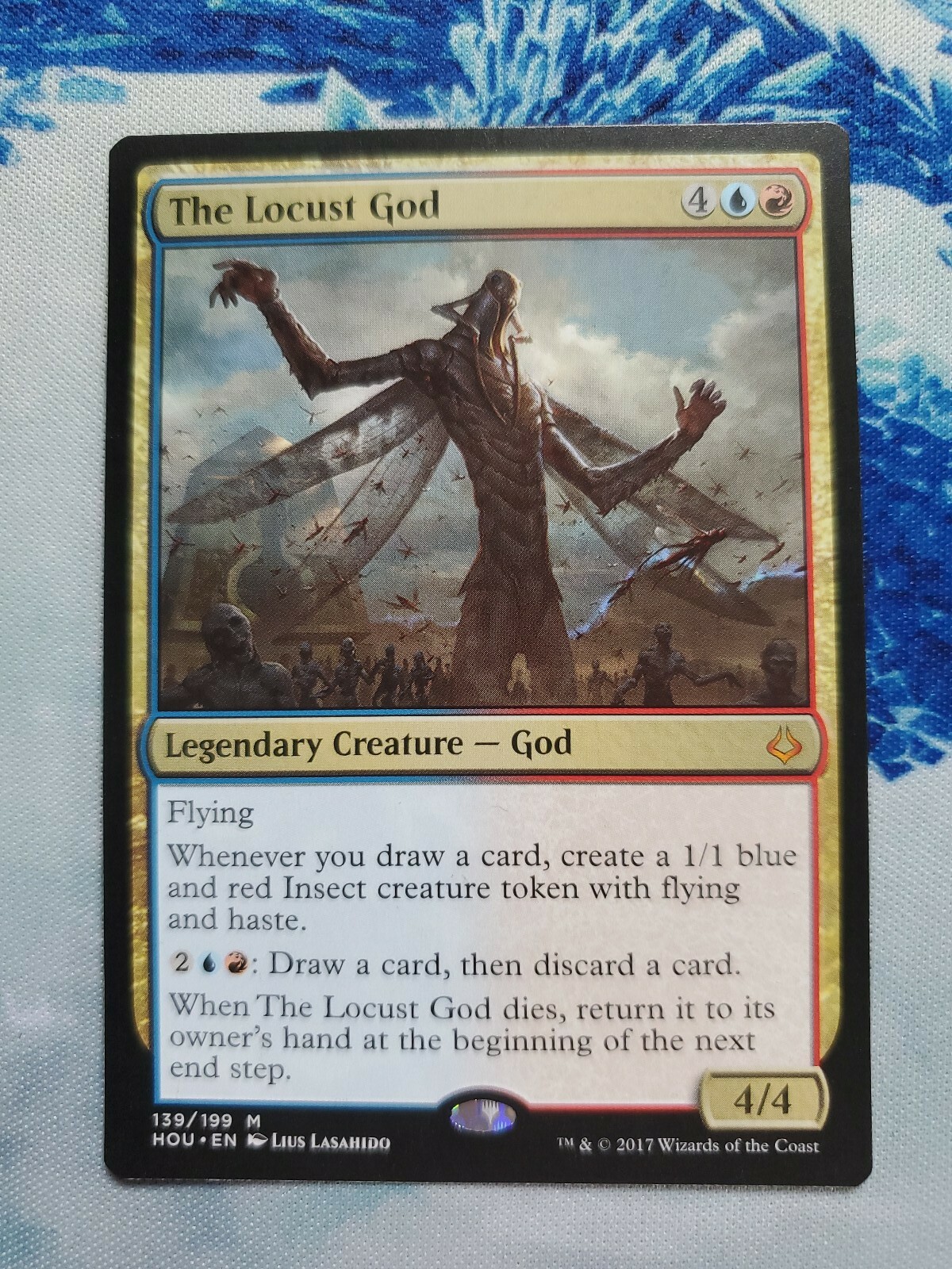 1x NM The Locust God Hour of Devastation Red Blue MTG Magic the ...