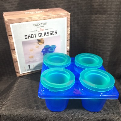 Frozen Shot Glass Molds Ice Shot Glasses Boxed New Makes 4 Giftable ...