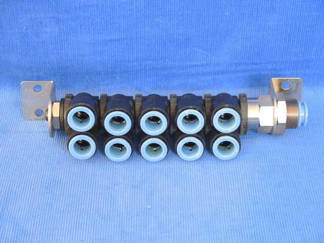 SMC air manifold 12 mm, 10 outputs | eBay
