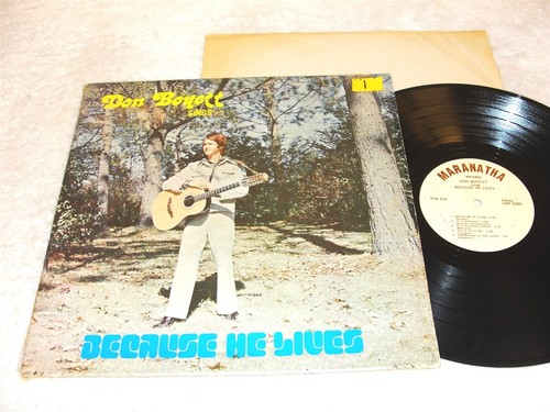 Don Boyett "Because He Lives" 1960's Religious LP, VG, Original ...