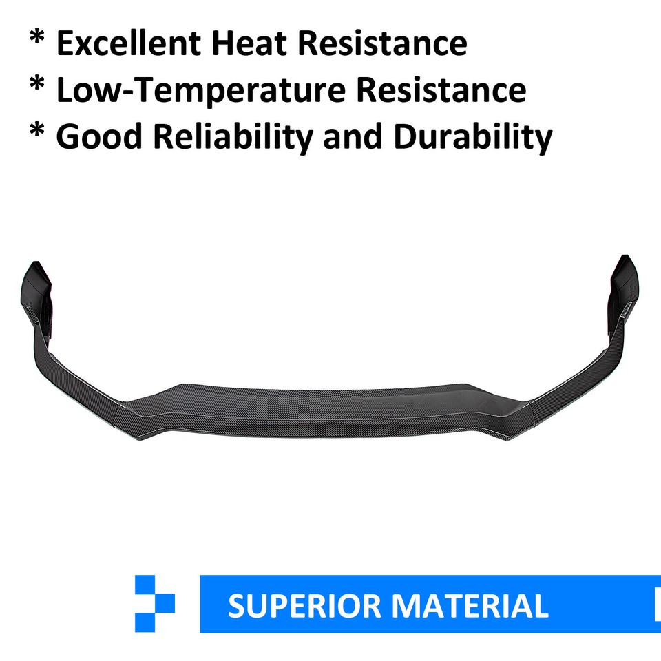 Carbon Fiber Style Front Bumper Splitter Lip Spoiler For 2016-2018 ...