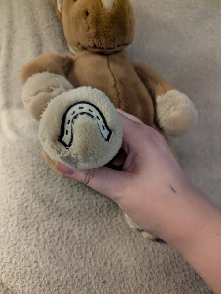 Breyer Paint Plush Horse Stuffed Animal Toy Brown Horseshoe on Foot ...