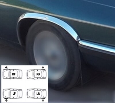 JAGUAR XJS Wings Wheel Arch Chrome Trims Set of 4 front & rear | eBay UK