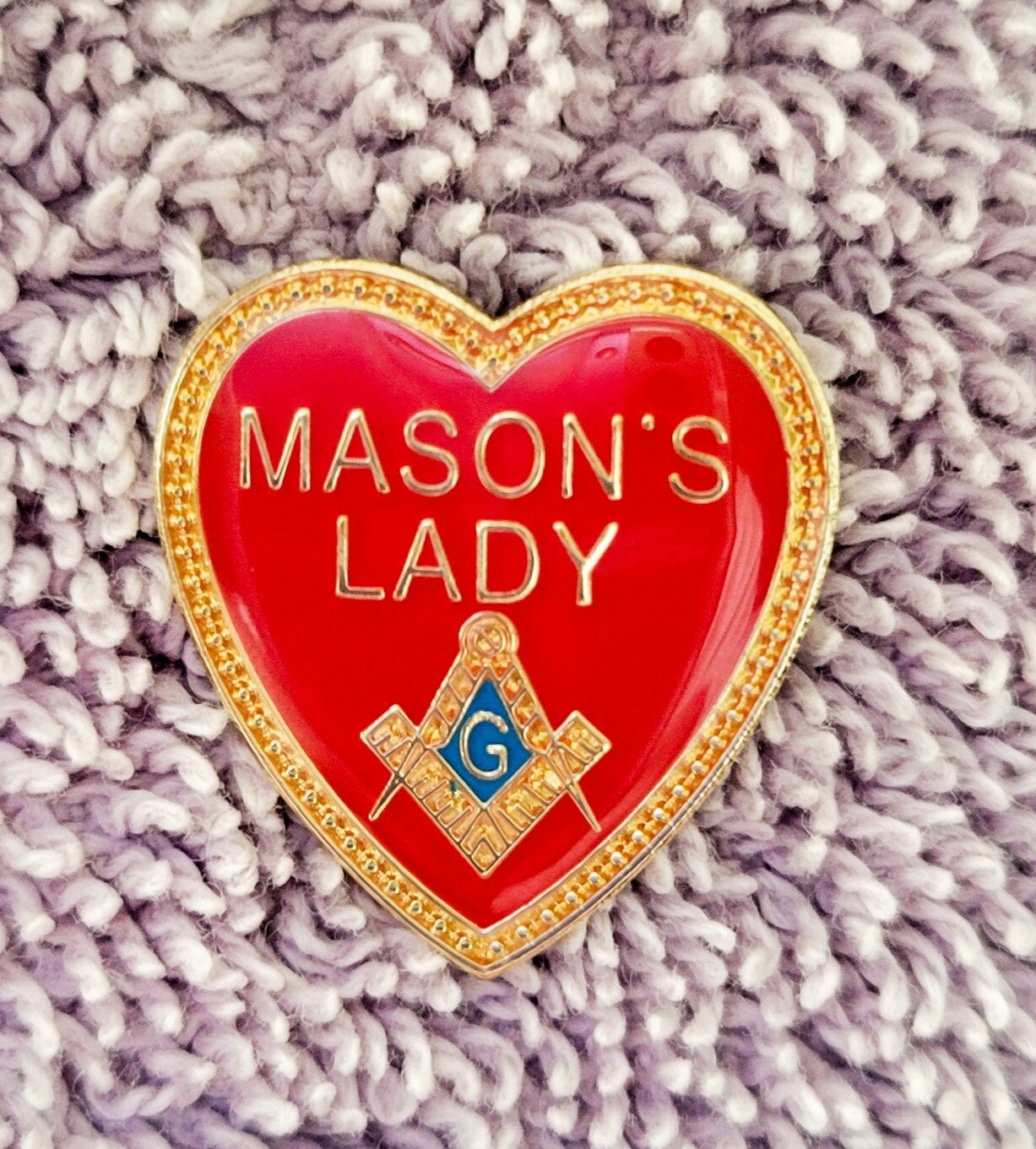 Masonic Masons Lady lapel pin new red | eBay