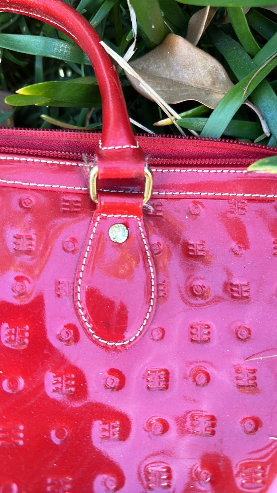 Arcadia red patent leather purse | eBay