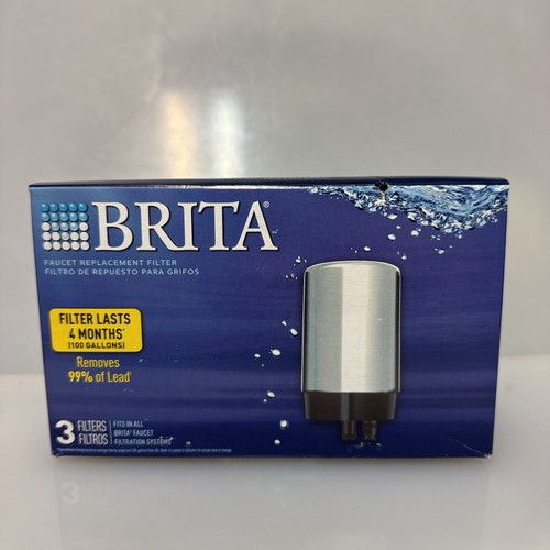 Brita Faucet 3 Filter Replacement Chrome New Certified for Model FF-100 ...