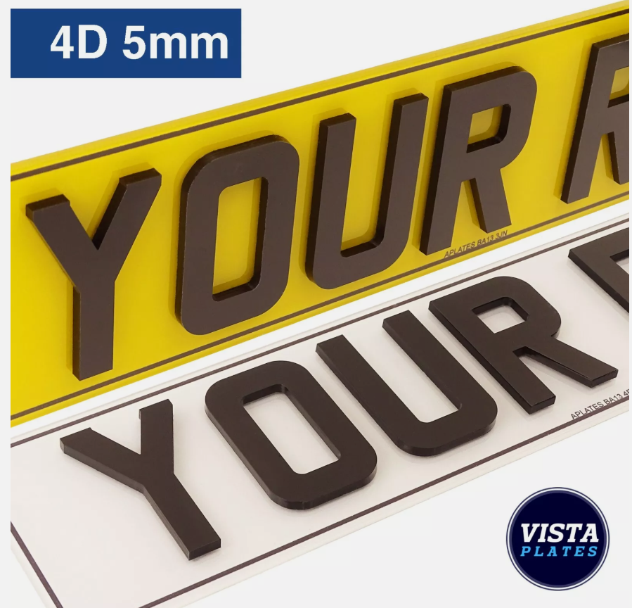 Number Plates | EV BADGE | 2D | 3D | 4D | 4D Gel | 100% Road / MOT ...