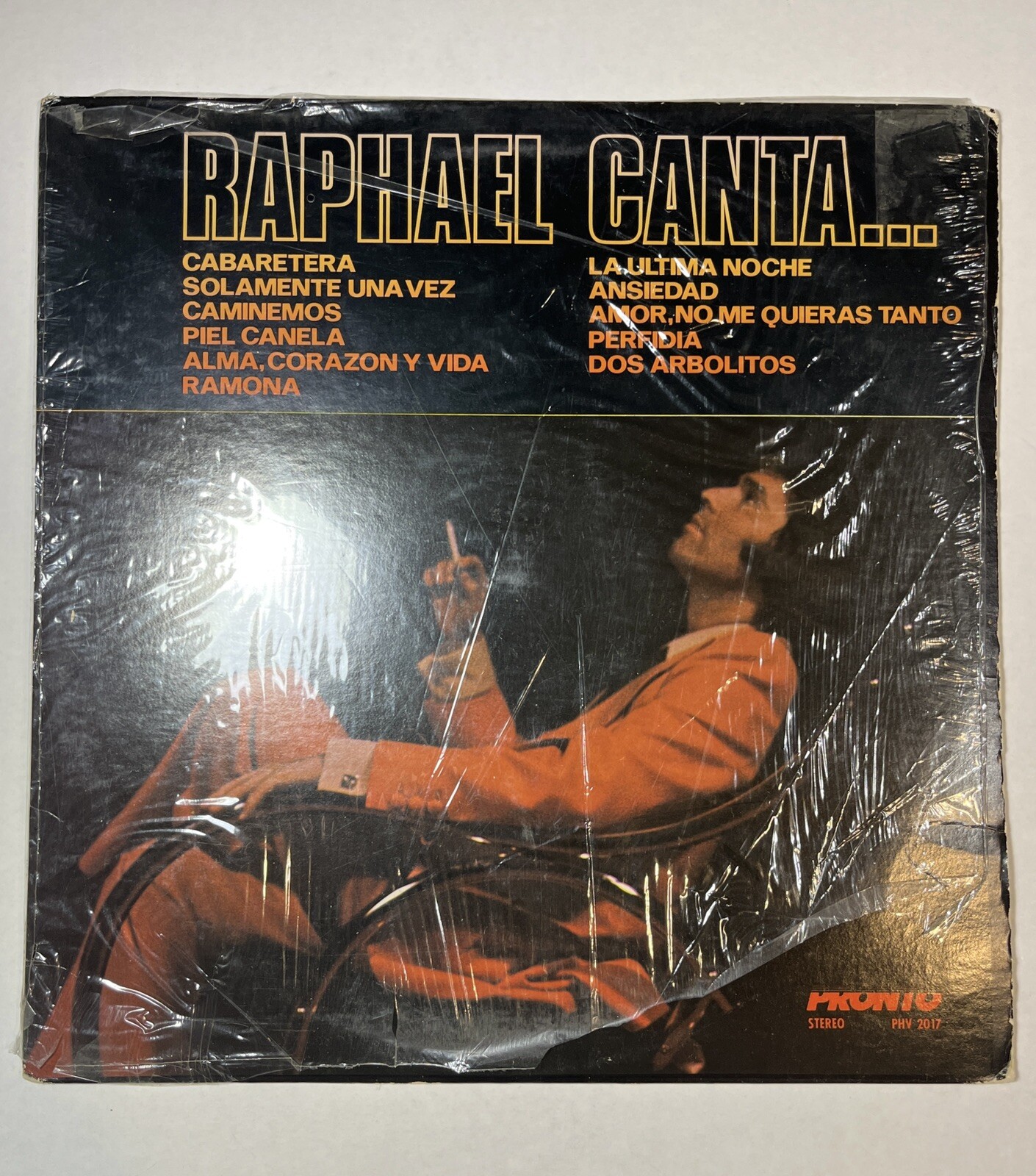 RAPHAEL CANTA... LP LATIN VINYL RECORD 1977 PRONTO RECORDS EX | eBay