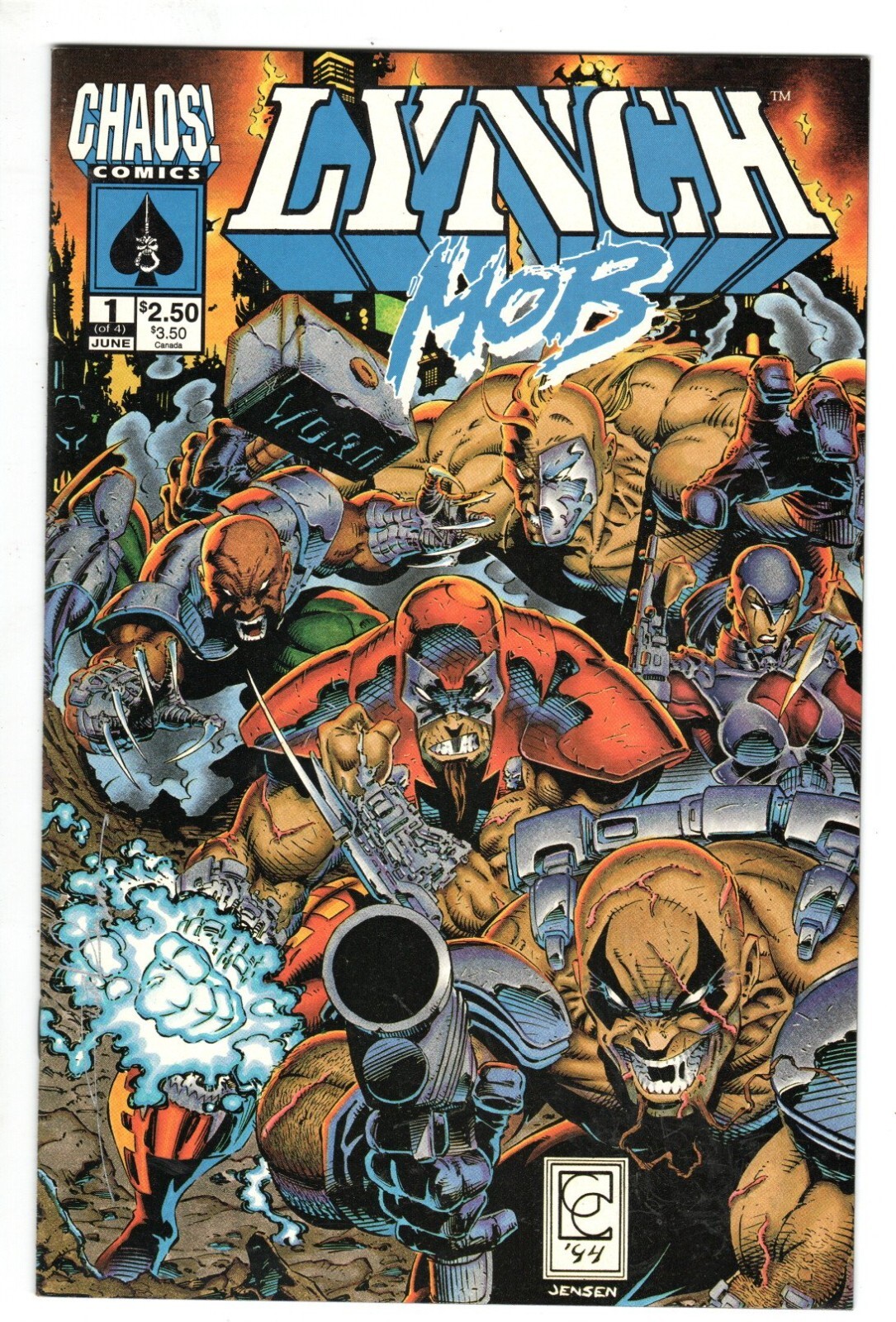 Lynch Mob #1 Autographed by what appears to be Sean Konot Nr-Mt Minus ...