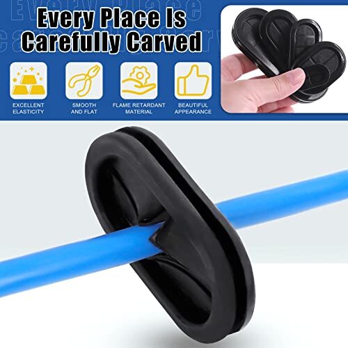 20 Pcs Double Sided Oval Rubber Grommet Assortment Kit Firewall Hole ...