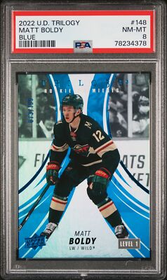 2022-23 Upper Deck Trilogy Matt Boldy Blue Wild /199 Rookie RC | eBay