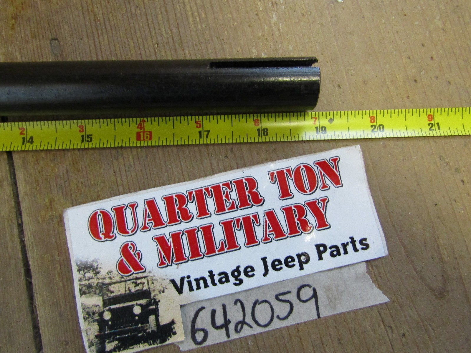 Tie Rod Tube Right or passenger side 642059 Fits jeep Willys CJ2A CJ3A ...