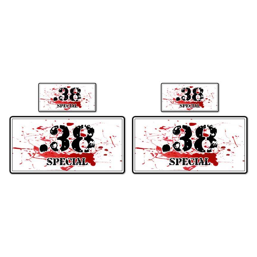 .38 Special Ammo Box Set, Vinyl Decal Sticker, 2@ 1"x2" & 2@ 2"x4 ...