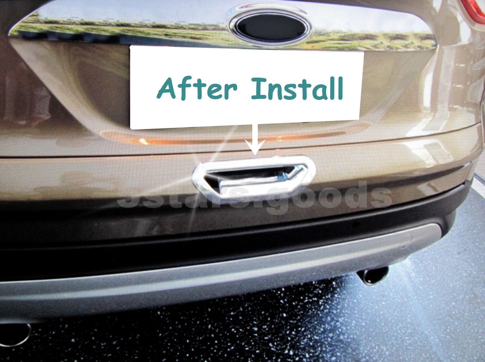 Chrome Rear Trunk Door Handle Bowl Cover Trim For 2013-2019 Ford Escape ...