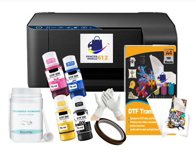 DTF Printer Bundle Epson Conversion Printer for Heat Transfer (USED) | eBay
