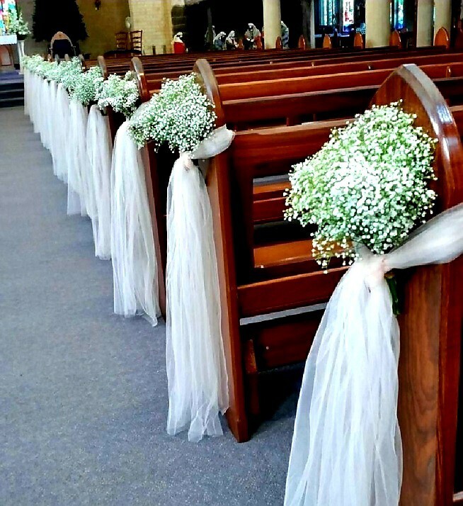 Wedding church pew decorations diy 60 photos - Vianawedding.com