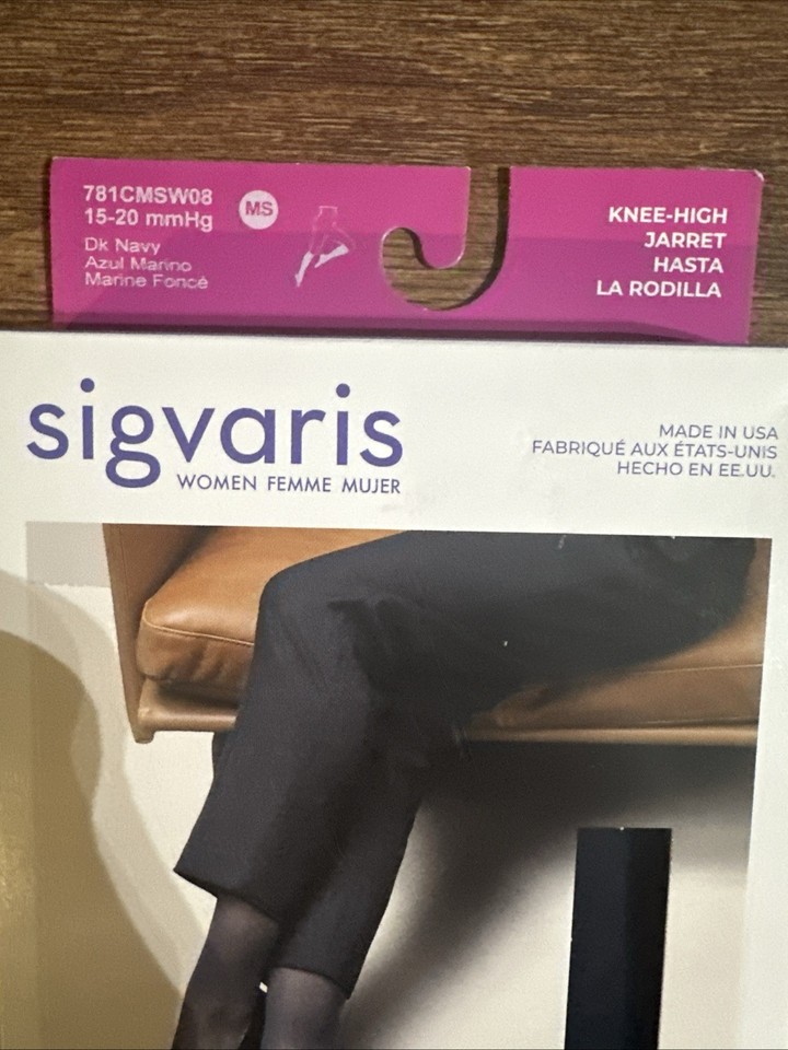 Sigvaris Style 781 Sheer 15-20 Closed Toe Knee High Compression ...
