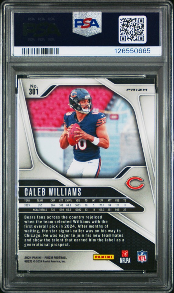 2024 PANINI PRIZM PINK WAVE #301 CALEB WILLIAMS PSA 10 | eBay