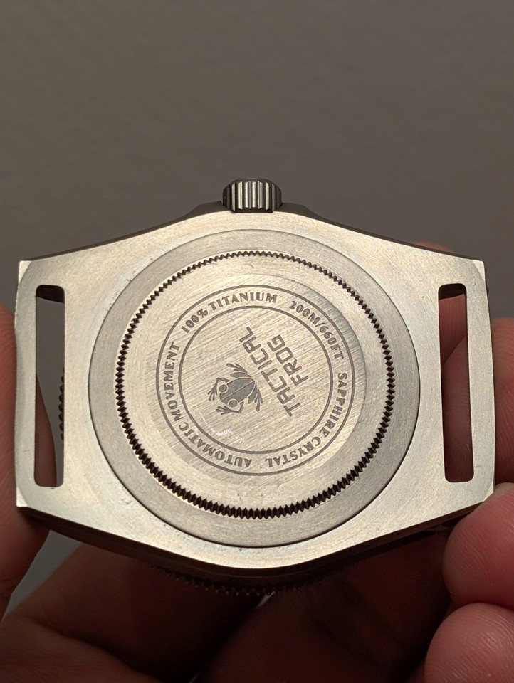 Tactical Frog FXD (Fixed Lugs) V4 Titanium Bidirectional Bezel Sapphire ...