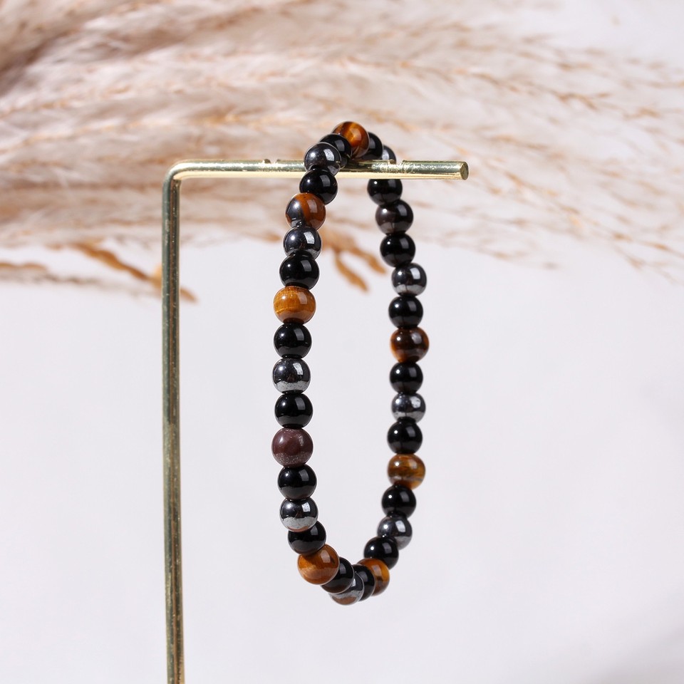 1pc Triple Protection Energy Healing Strand - Unisex Hematite & | eBay