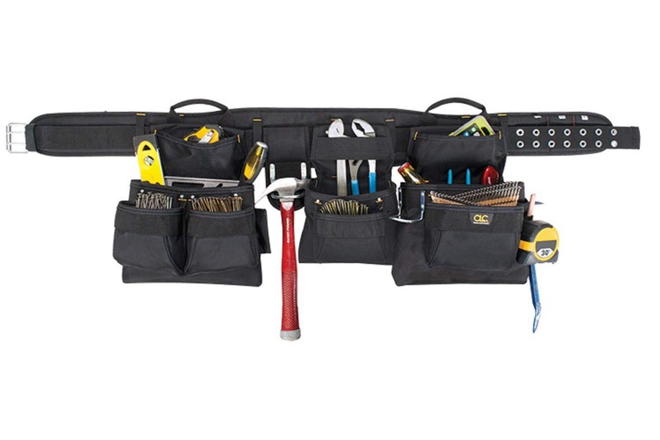 CLC 5605 Professional Carpenters Combo Tool Belt, Black, 18 Pocket | eBay