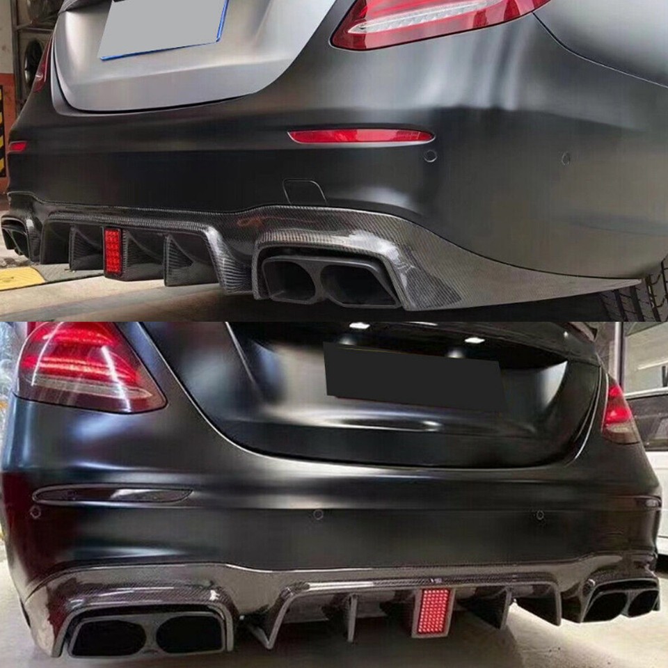 For Mercedes Benz W213 E300 E400 2016-20 E63 Style Rear Diffuser Lip W ...