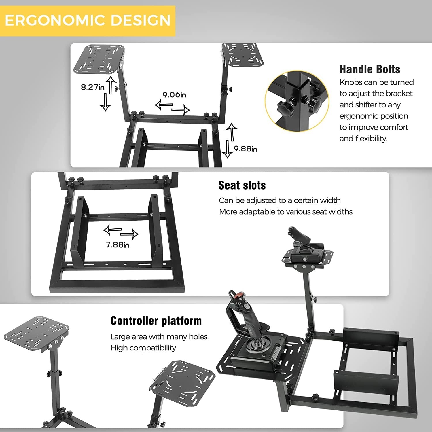 Marada Flight Simulator Cockpit with Seat Frame Compatible for ...