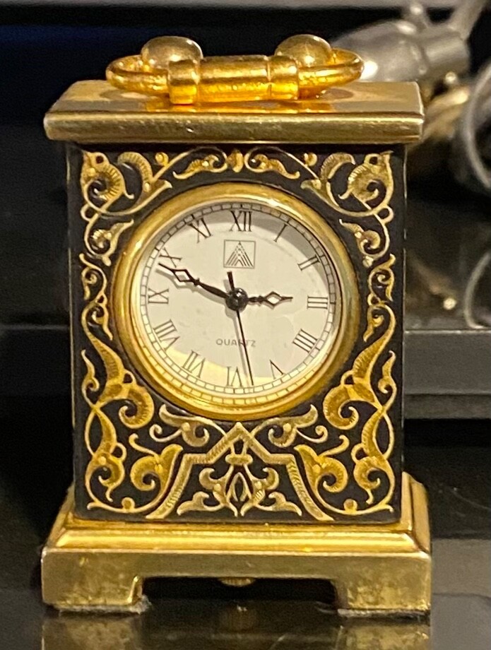 Miniature Carriage Clock Anframa Quartz new battery installed and works ...