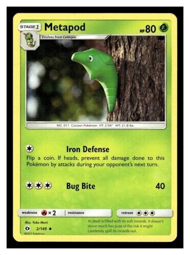 Metapod Pokemon TCG Card 2/149 | eBay