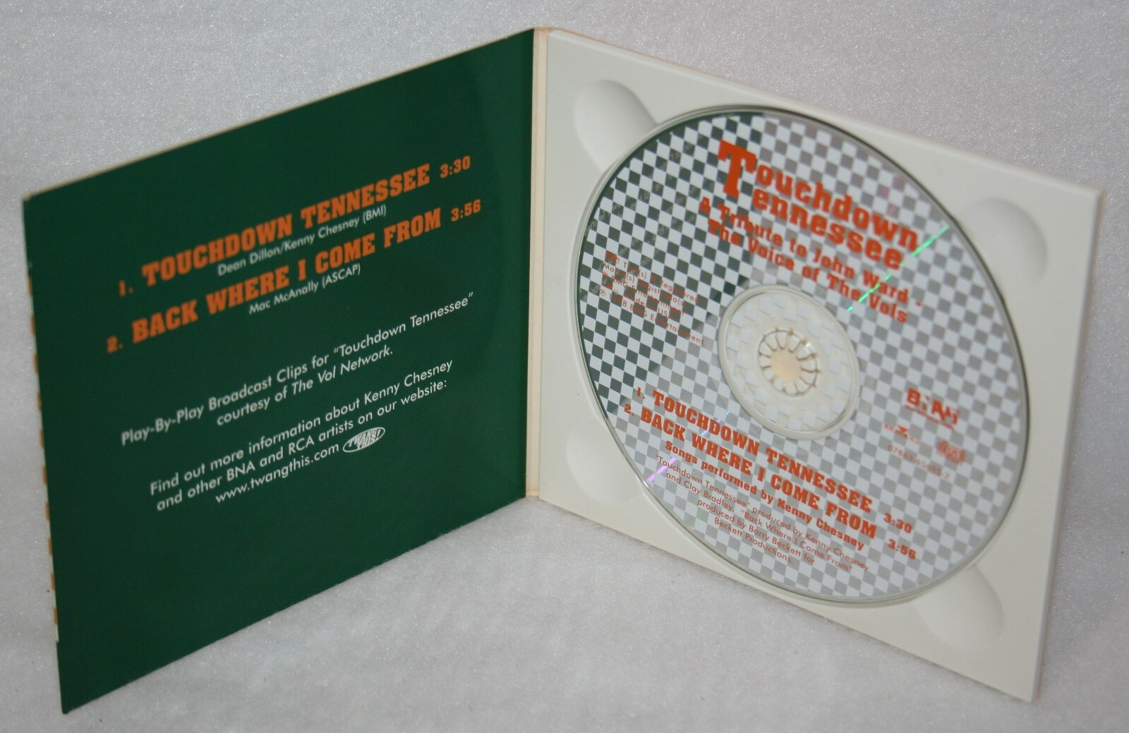 TOUCHDOWN TENNESSEE Tribute To John Ward KENNY CHESNEY CD Volunteers ...