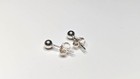 925 Sterling Silver Round Ball Stud Earrings Butterfly Backing NEW | eBay