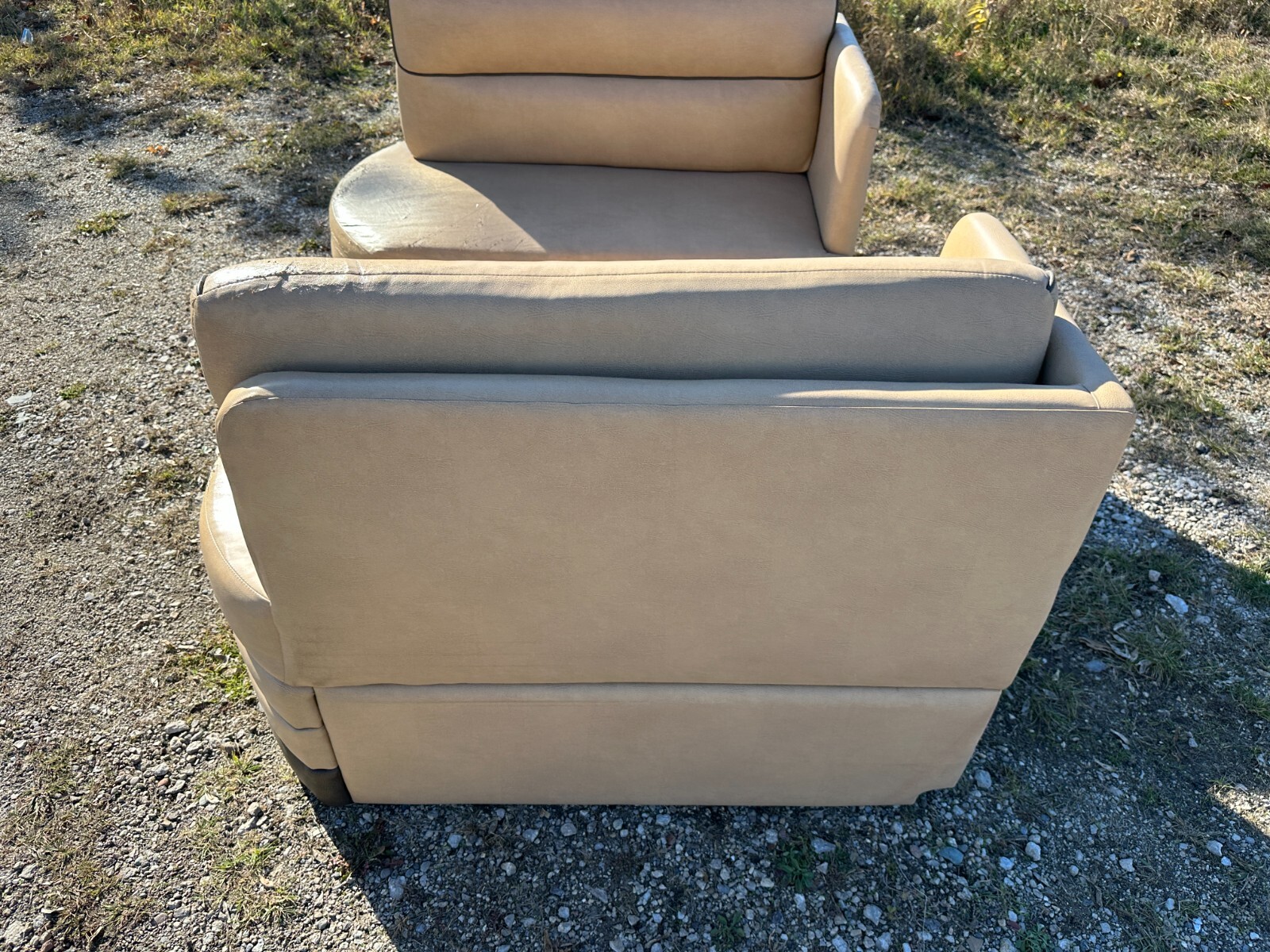 VILLA RV Ultraleather TAN Euro Dinette Booth bed Boat Motorhome seats ...