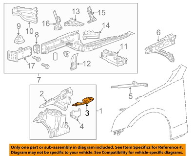 GM OEM 13-19 ATS Fender Structural Components Rails-Support Bracket ...