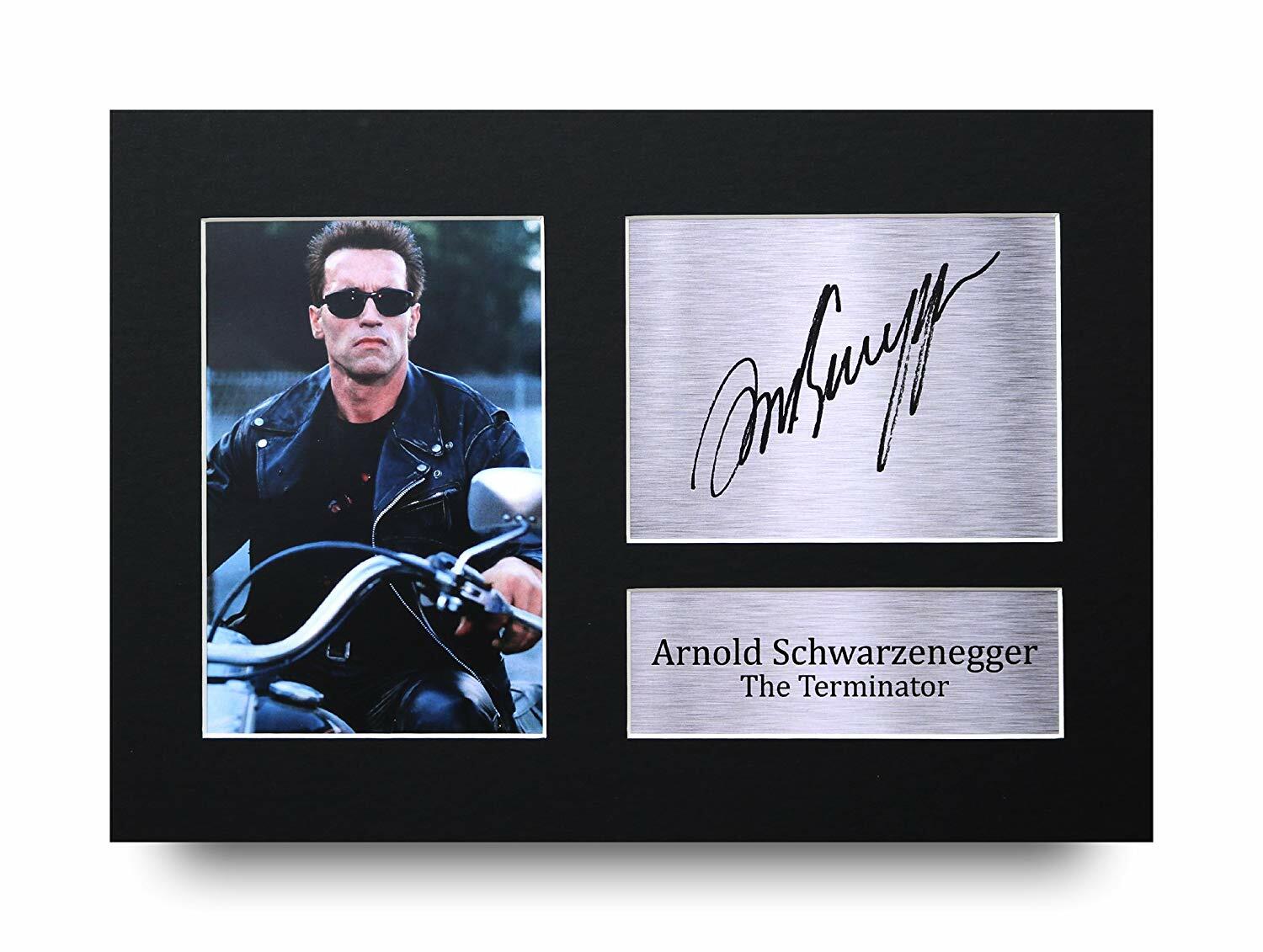 Arnold Schwarzenegger Signed A4 Print Autograph Gift For a Terminator ...