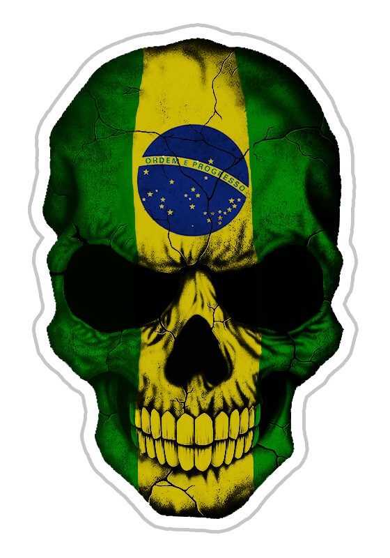 Skull Brazil Vinyl Decal Sticker Car Window Wall Multiple Sizes | eBay
