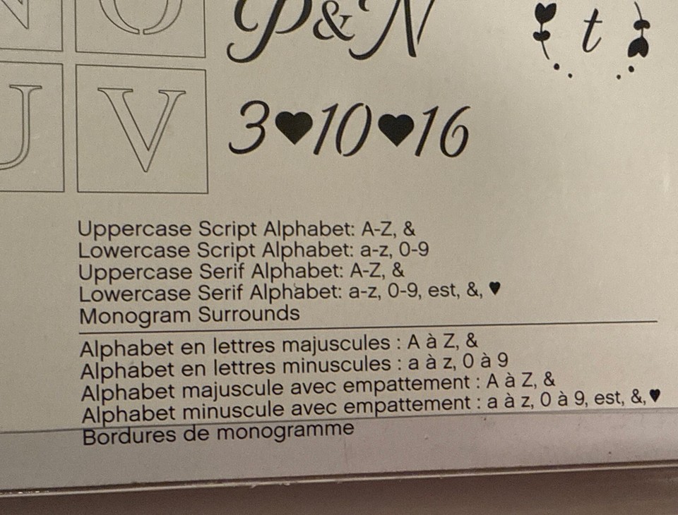 Craft smart Oversized Monogram Stencil Pack 108 Pcs. Upper Lower Case ...