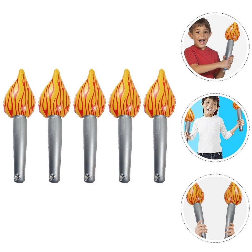 5 Pcs Torch Balloons Decorations Inflatable Torches | eBay UK